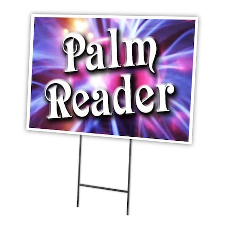 Signmission Palm Reader Yard Sign & Stake outdoor plastic coroplast window, C-1824 Palm Reader C ...
